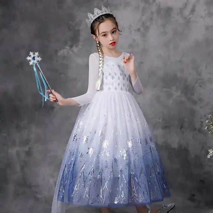 Princess Elsa White Dress – The Kids Character Shop